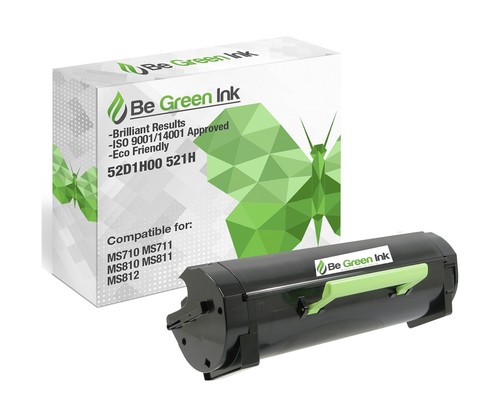 Be Green Ink 52D1H00 521H Lexmark Replacement MS810 MS810n MS710 ...