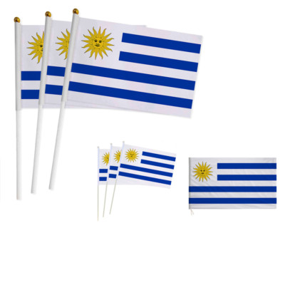 6PCS 21x14cm Small Uruguay Flag & 3x5ft Uruguayan Flag Both Sides Heavy ...