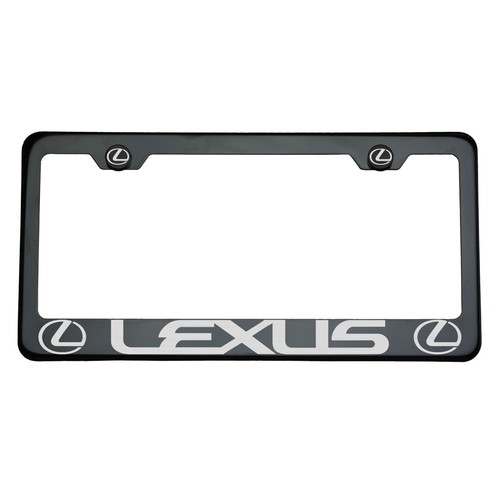 Black Chrome Lexus Titanium Gun Metal Laser Engraved Etched License ...