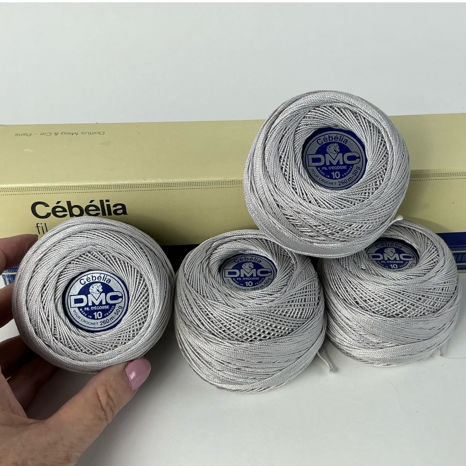 Cebelia crochet thread size 10, 4 balls, color 762 | eBay