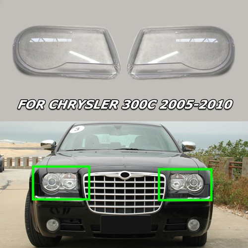 Fits Chrysler 300C 2005-2010 Headlight Lens Cover Clear Car Replacement ...