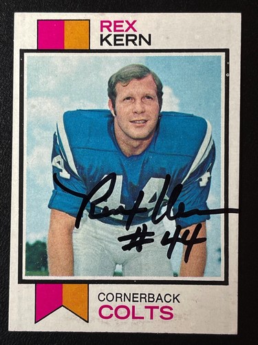 Rex Kern Signed 1973 Topps Colts Ohio State Football Card OSM COA | eBay