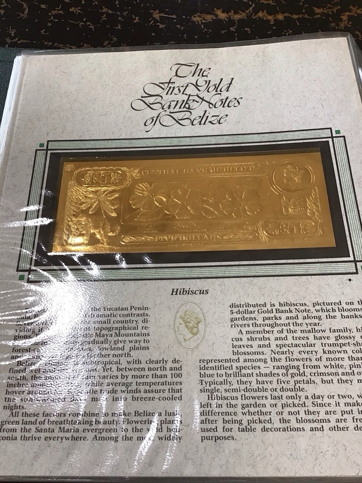 First 36 Gold Bank Notes Belize | eBay