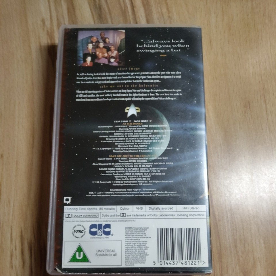 Star Trek Deep Space Nine VHS Video Tape Season 7 Volume 7.2 DS9 1999 ...