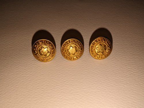 Portland Police Buttons Star 5/8" Waterbury Button Co. Gold Tone Metal ...