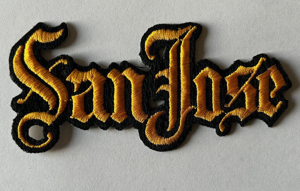San Jose Old English Patch Embroidered Letters Iron On or Sew On | eBay
