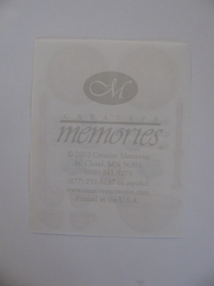 Creative Memories Stickers FORMAL DINNER China Silver Punch Bowl 4" X 5 ...