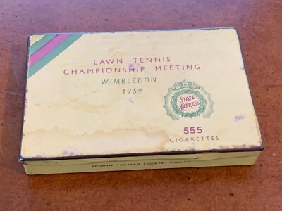 1959 Wimbledon Tennis Metal Box State Express Cigarette Holder | eBay