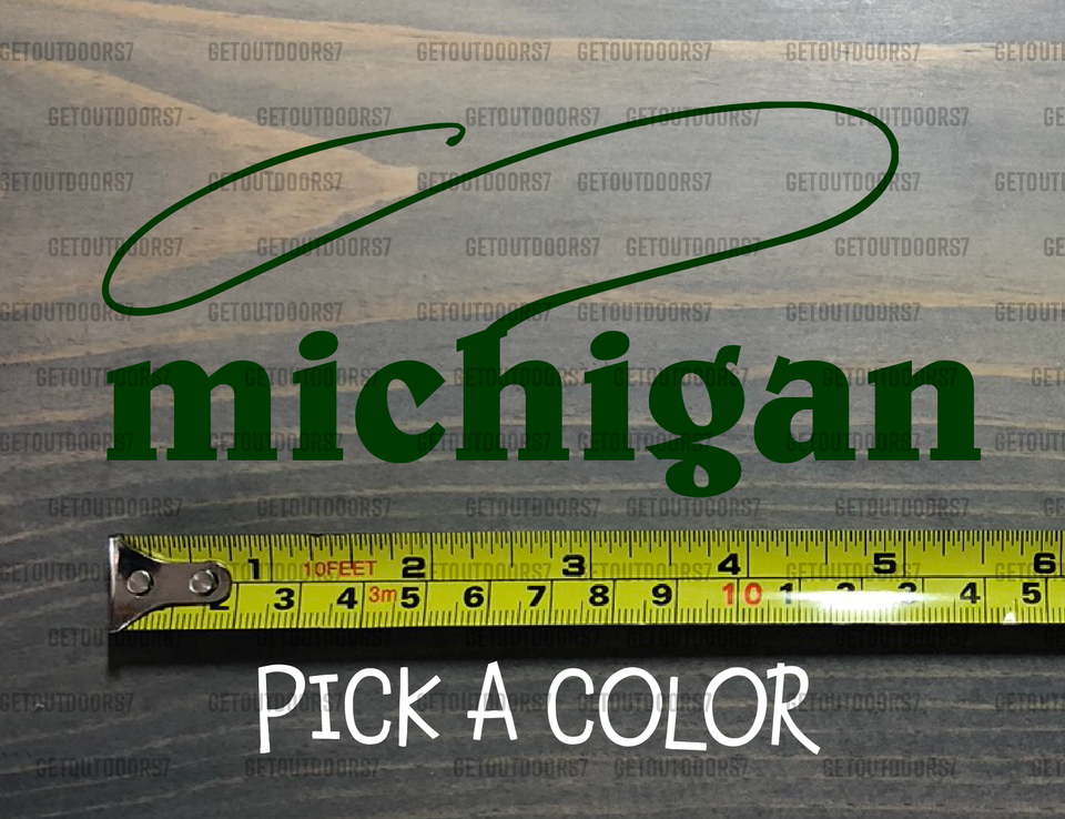 Michigan Sticker Decal Fly Fishing Line Trout Rainbow Musky TFO Umpqua ...