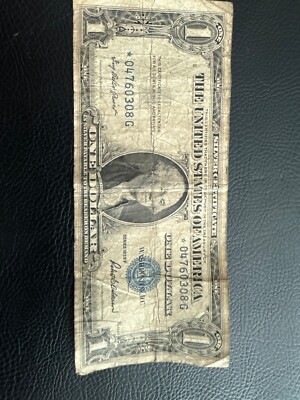 1935 F Dollar Star Note Silver Certificate Blue Seal US GOV Replacement ...