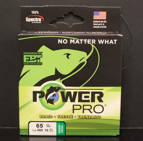 (RI1) Power Pro Spectra Braid Fishing Line 65 lb Test 300 Yards Moss ...