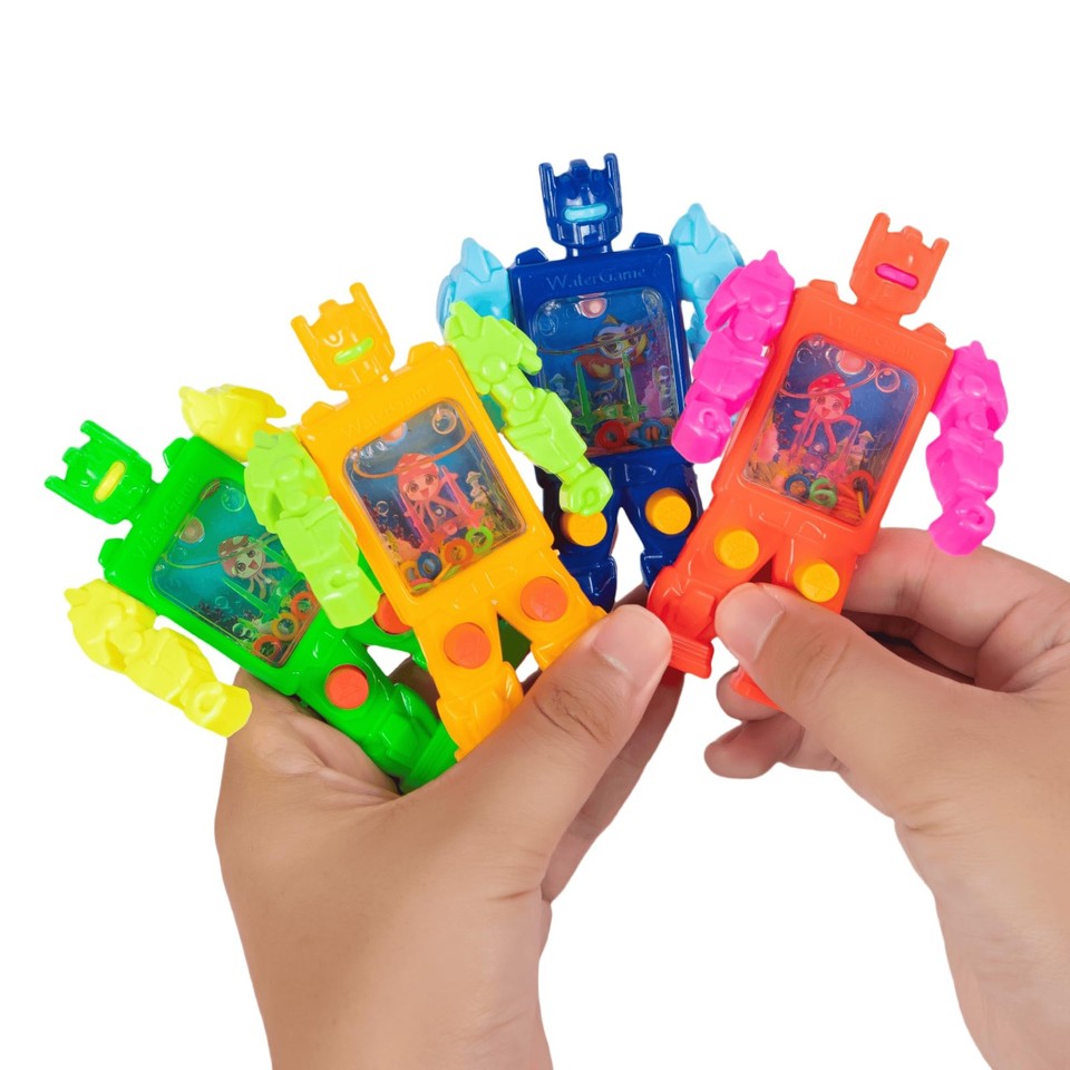 Handheld Water Game 18 PCS Mixed Design,Colorful Water Ring Toss ...