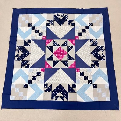 Handmade Starburst Baby patchwork Quilt Top 47x47" Pieced~ BABY/BED ...