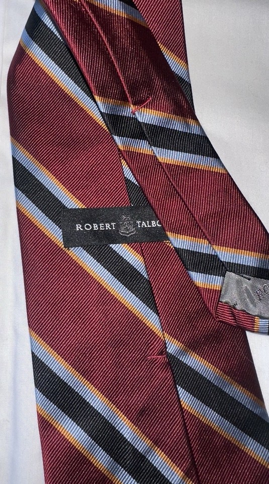 Robert Talbott Red Stripes Silk Tie 3.75” X60” | eBay