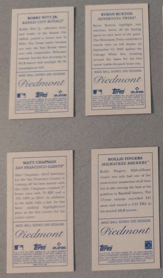 ROLLIE FINGERS 2025 Topps T205 Piedmont Back MLB Brewers ID:149618 | eBay
