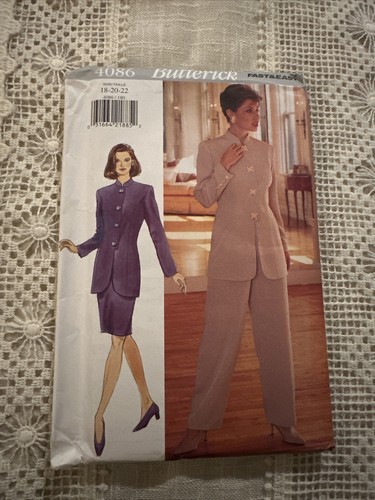 Butterick Sewing Pattern 4086 Jacket Skirt Pants Misses Size 18-20-22 ...
