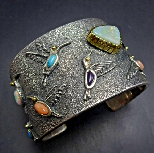 Philander Shanibah Isiah BEGAY Tufa Cast HUMMINGBIRD Cuff BRACELET with ...