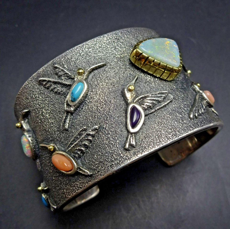 Philander Shanibah Isiah BEGAY Tufa Cast HUMMINGBIRD Cuff BRACELET with ...