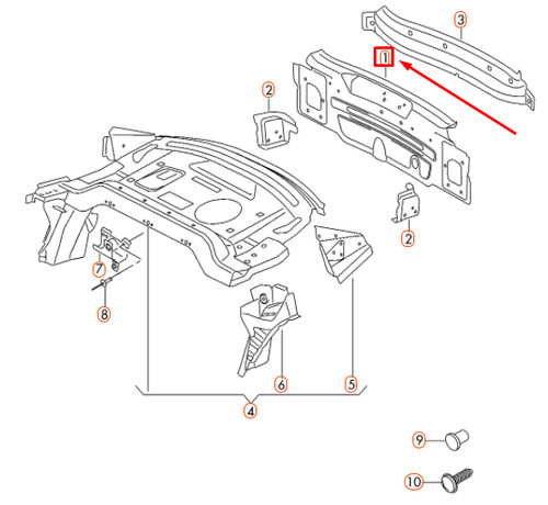 Audi 4G5813331 Genuine OEM Rear Body Panel for sale online | eBay