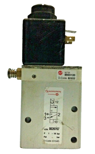 NORGREN 8020767 3/2-way Directional Valve G1/4 24VDC Push Button Manual ...