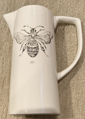 Bee Pitcher By Creative Co-op B Daphne White Ceramic 64oz. | eBay