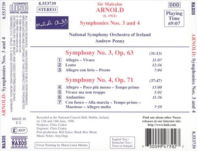 ANDREW PENNY ARNOLD: SYMPHONIES NOS. 3 & 4 NEW CD 730099473927| eBay