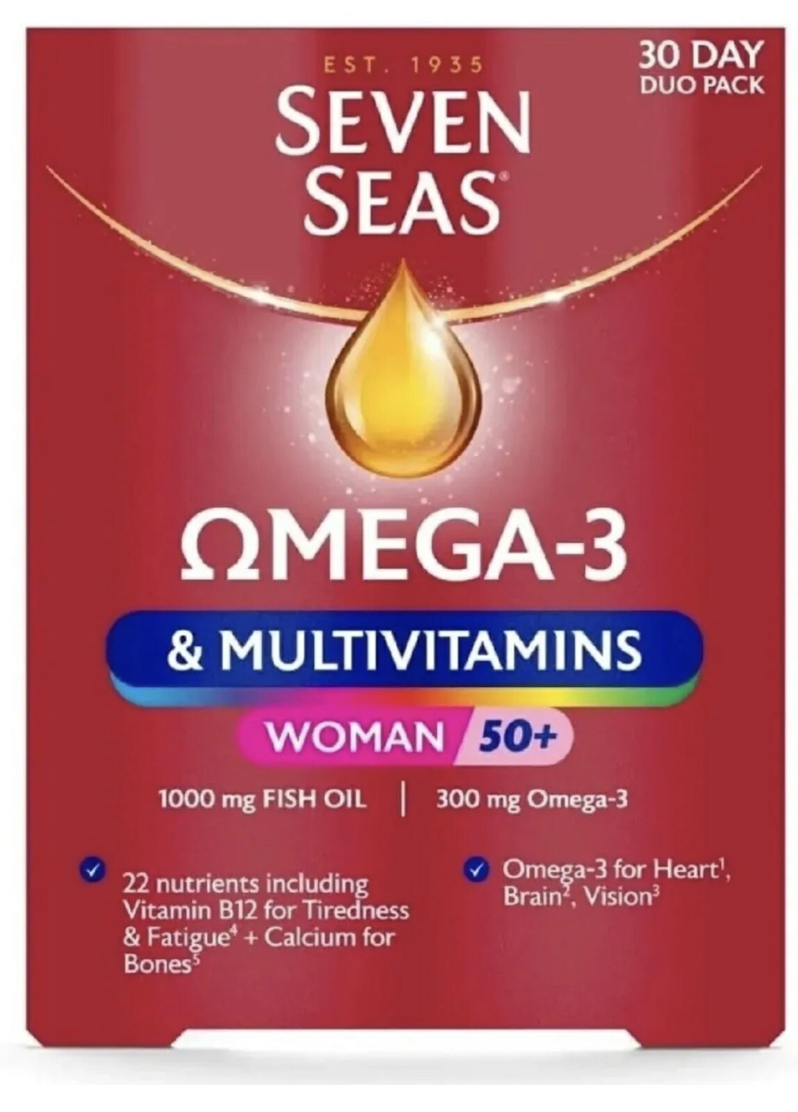 Seven Seas Omega 3 and Turmeric 500mg Fish Oil/300mg Omega 3 Duo Pack ...