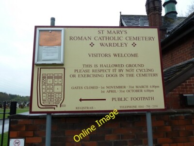 Photo 6x4 St Mary's RC Cemetery, Sign Worsley/SD7401 c2012 | eBay UK