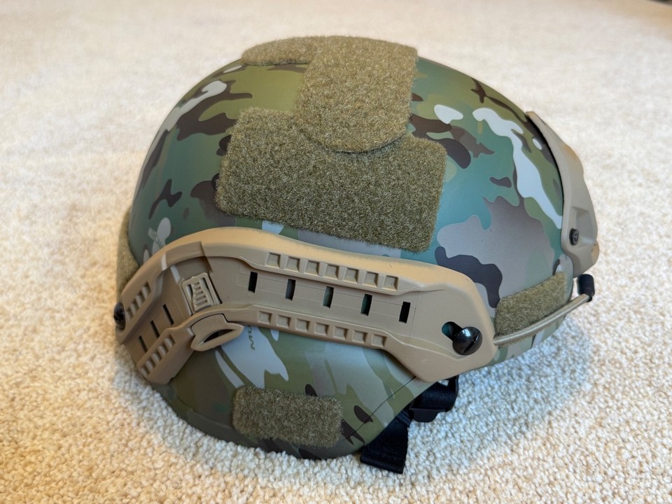 NEW Tactical POW Helmet MEDIUM Multicam Green Camouflage Adjustable w ...