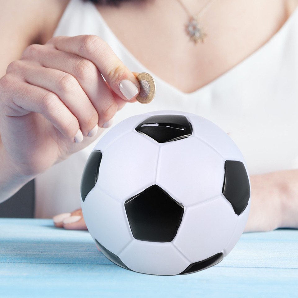 Football Piggy Bank Vinyl Coin Bank Kids Compact Party Favor party ...