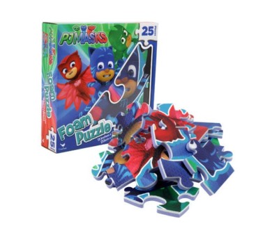 PJ MASKS 25 piece Foam Puzzle Mat Owlette Catboy Gekko Educational ...