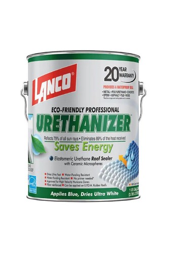 Lanco Urethanizer 1 Gal. 100% Acrylic Urethane Elastomeric White ...