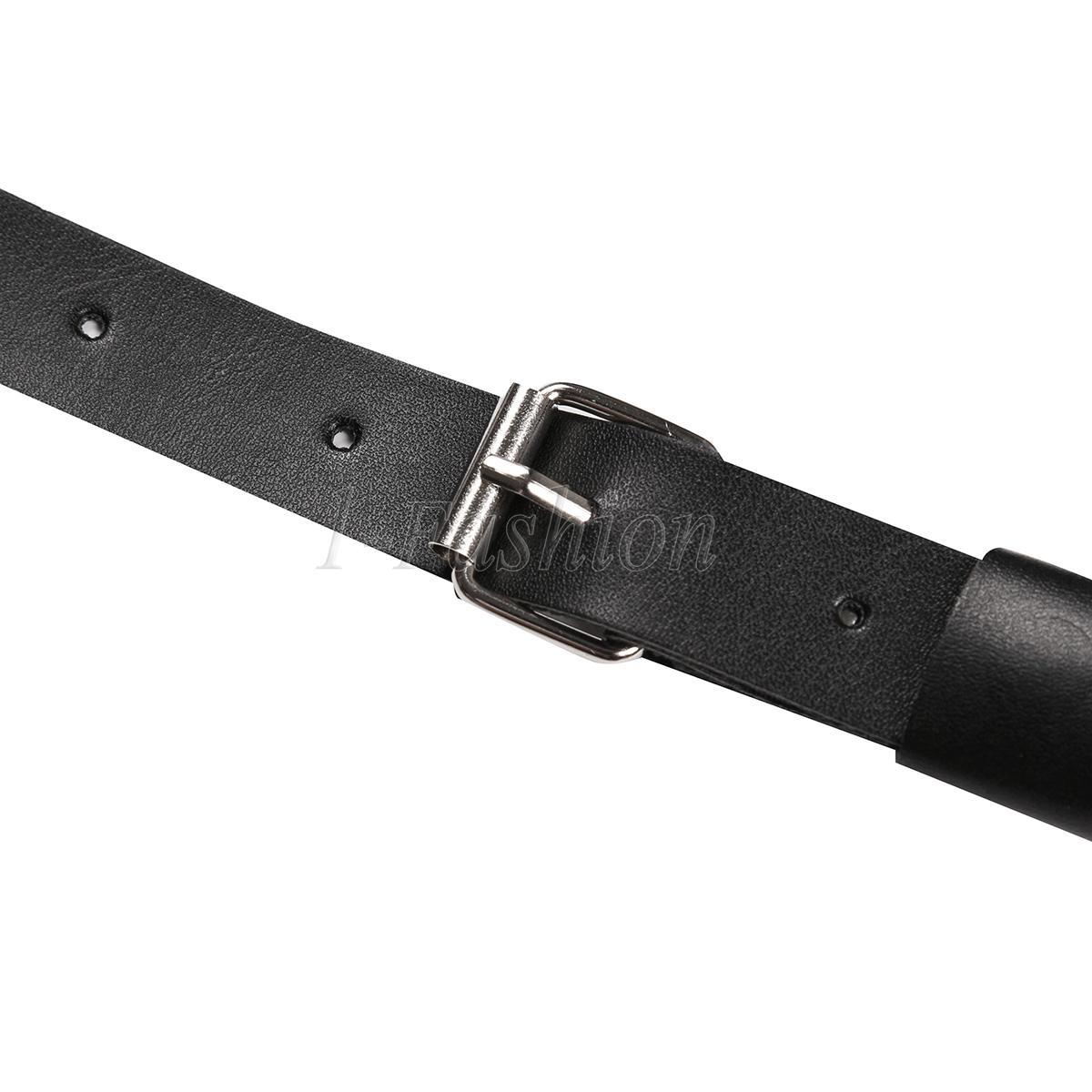 Black Women Goth Lingerie PVC Harness Cupless Cage Bra Strappy Body ...