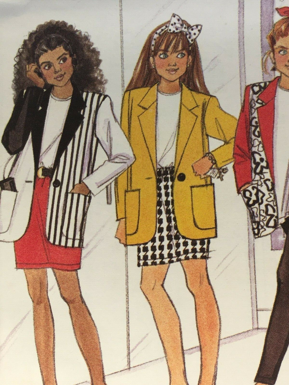 Butterick 6290 Girls BOYFRIEND Jacket Top Pant Skirt Sz 12 14 ...