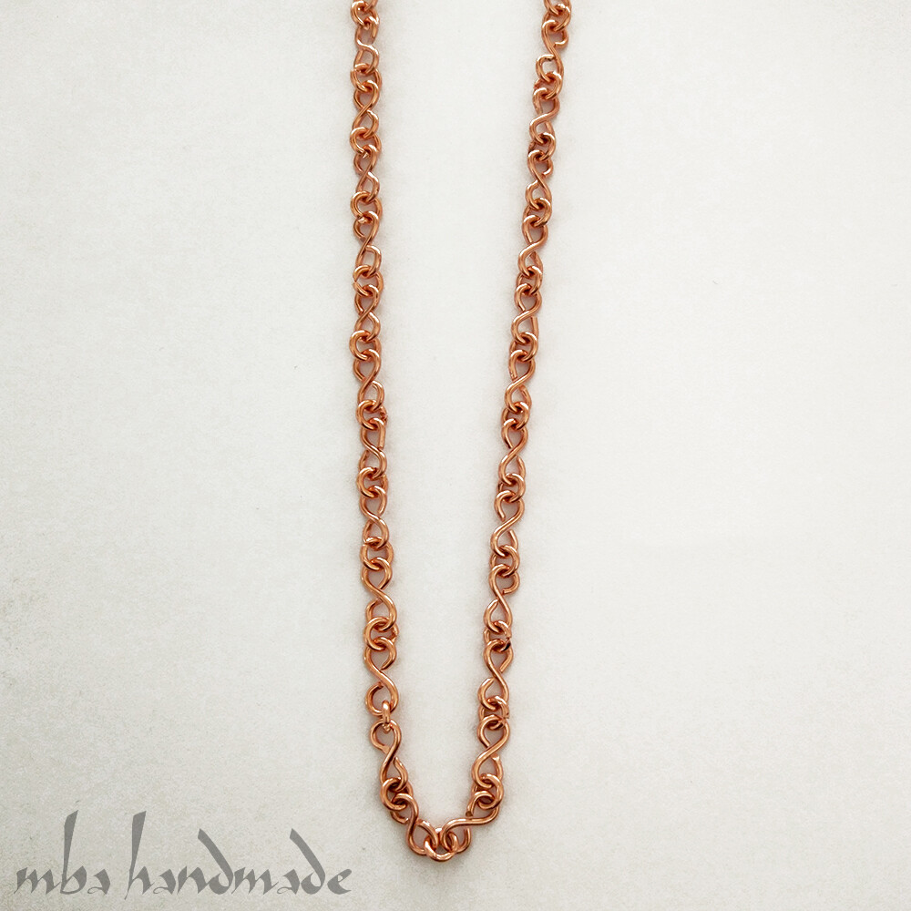 Handmade Pure Copper Chain Lenght 20''-22''-24''-30'' / 50-56-61-76 cm ...