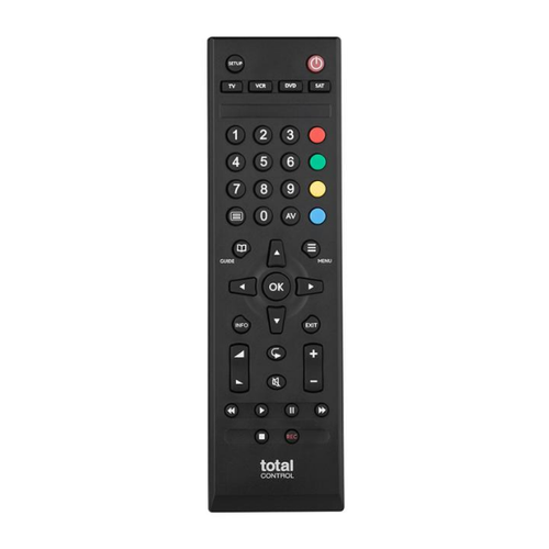 TOTAL CONTROL UNIVERSAL 4 IN 1 PROGRAMMED TV REMOTE CONTROL – BLACK ...