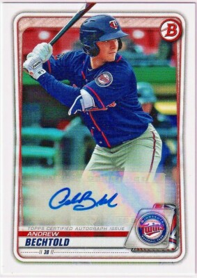 2020 Bowman Andrew Bechtold Autograph Minnesota Twins | eBay