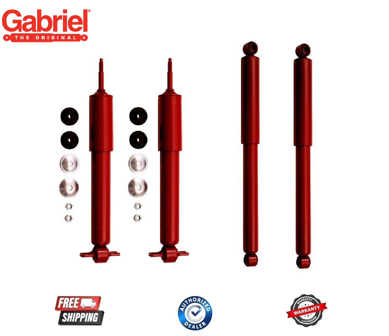Front & Rear Shocks for 1998 - 2011 Ford Ranger 2wd RWD - Gabriel (set ...