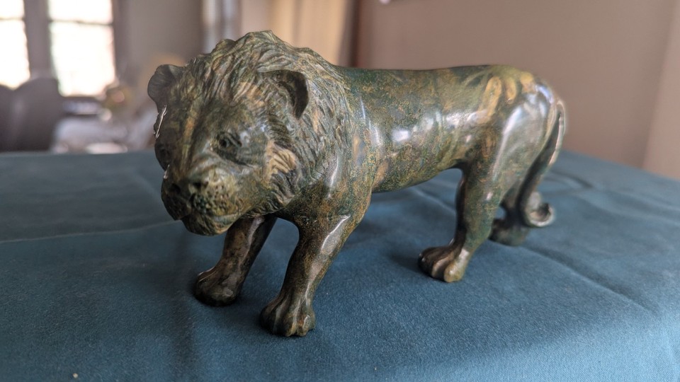 African Lion Original Shona Sculpture. Verdite African Jade Hand Made ...