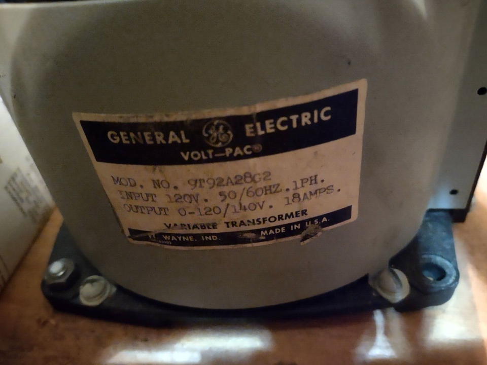 GE VOLT-PAC VARIABLE TRANSFORMER 9T92A28G2 - 120V INPUT / 140V OUT NIB | eBay