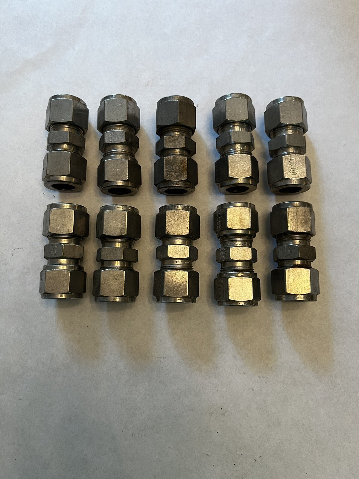 10- Swagelok/ Hoke/Gyrolok Assorted Stainless Steel Union Fittings, 1/2 ...