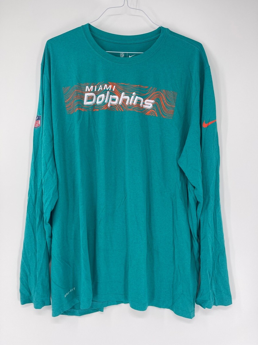Miami Dolphins Shirts Nike Nike Men's Nike Joshua Kalu Aqua Miami