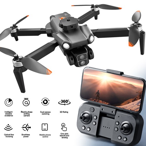 4K Drone with HD Brushless Dual Camera Drones WiFi FPV Foldable RC ...