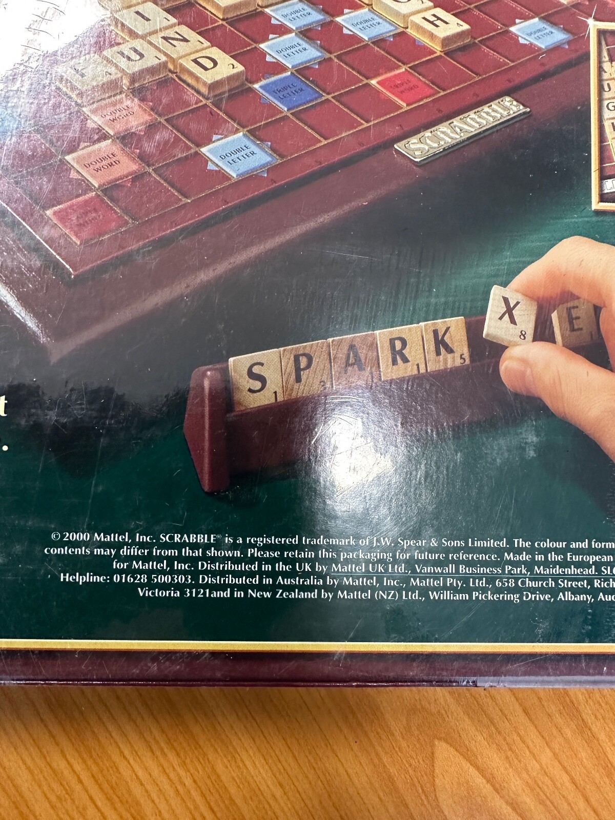 Vintage Scrabble Deluxe Rotating Board Game, in its unopened factory ...