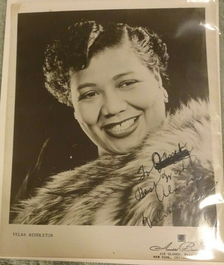 LOUIS ARMSTRONG ALL STAR JAZZ SINGER VELMA MIDDLETON. (d.61 ...