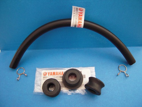 YAMAHA XT500 TT500 FUEL TANK GROMMET SET, plus Fuel Line and Clips NOS ...