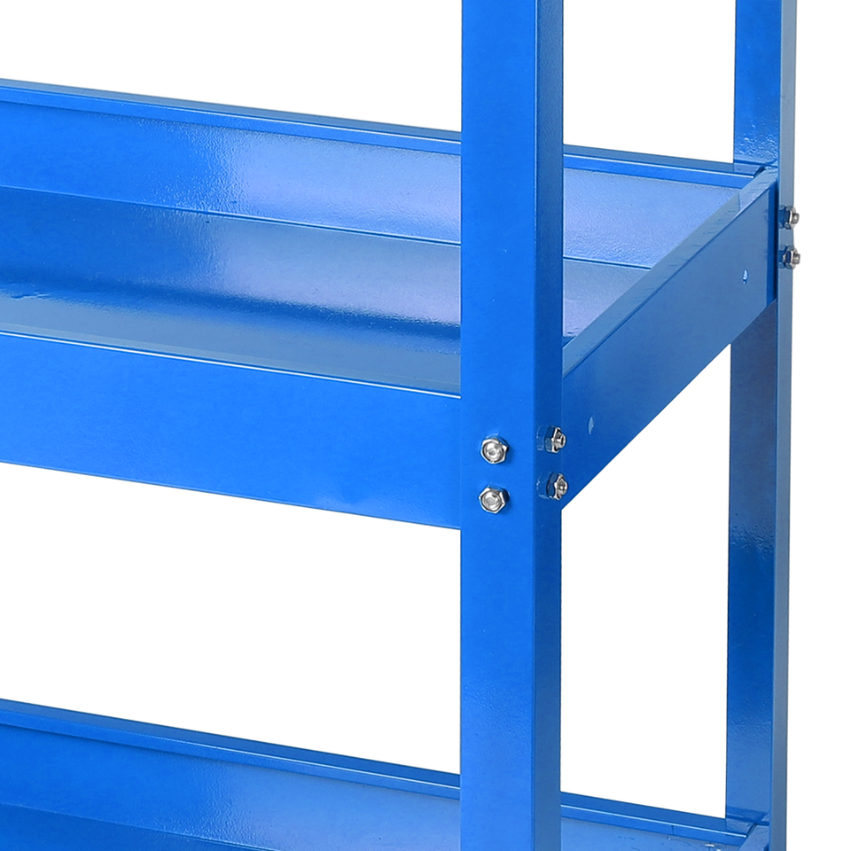 Heavy-Duty 3-Tier Tool Trolley Storage Cart for Garage Workshop Durable ...