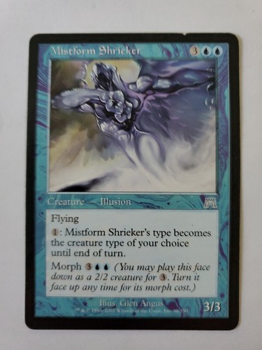 MTG Magic The Gathering Card Mistform Shrieker Creature Illusion Blue ...