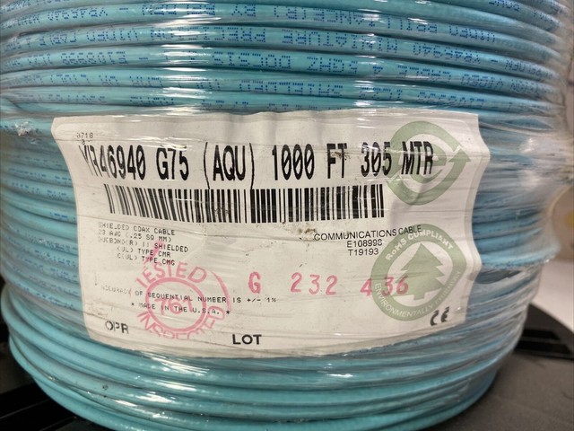 Belden 8214 E108998 Com Cable Strnded/braided Copper Coax App 350’ Will ...