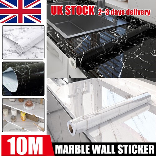 Self Adhesive Kitchen Worktop Covering Vinyl Wrap Cupboard Door Marble ...